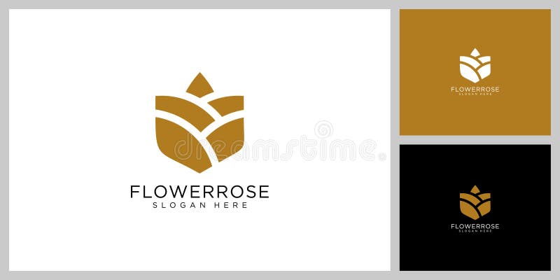 Rose Flower Logo Vector Design Stock Vector - Illustration of modern ...