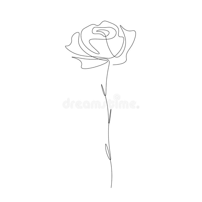 One Line Rose Pattern Stock Illustrations – 741 One Line Rose Pattern ...
