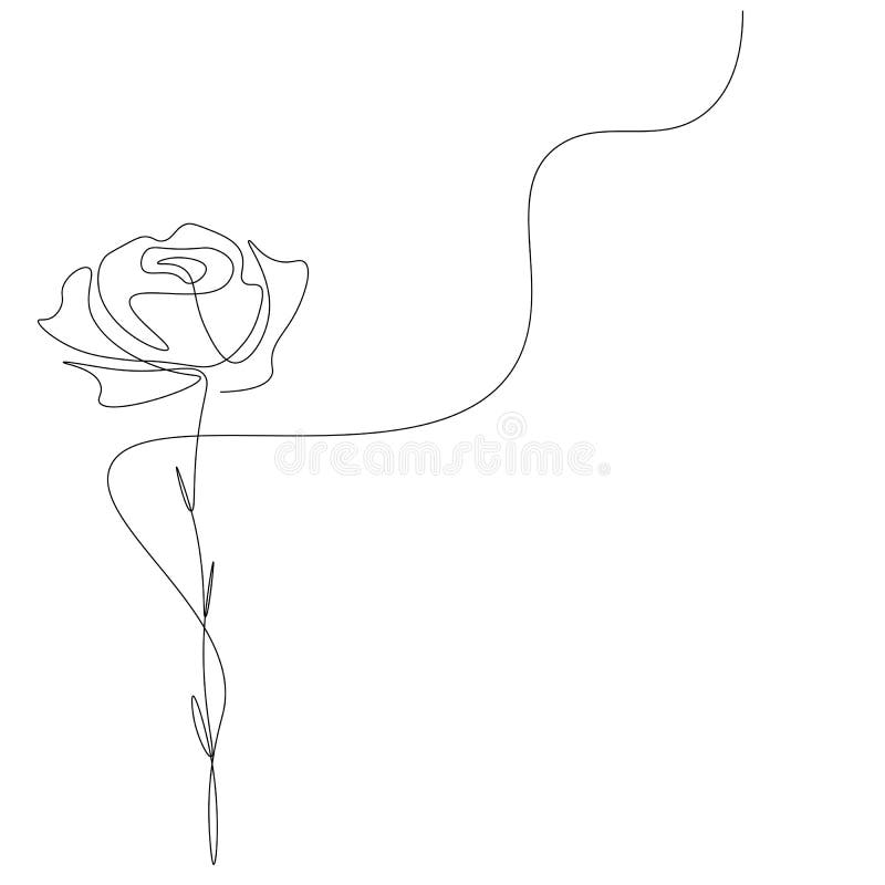 One Line Rose Pattern Stock Illustrations – 741 One Line Rose Pattern ...