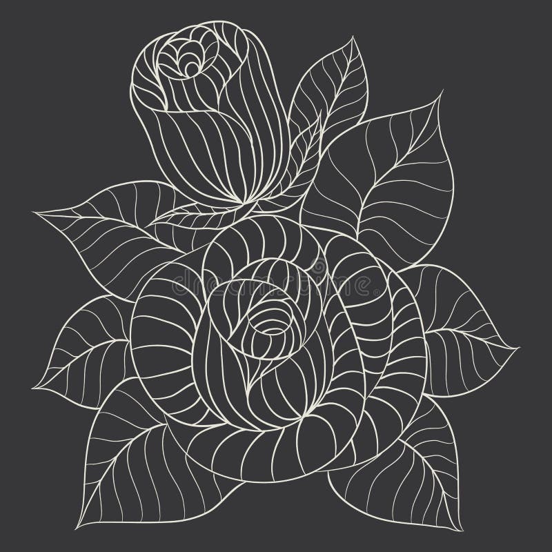 Rose flower vector stock vector. Illustration of petal - 76644877