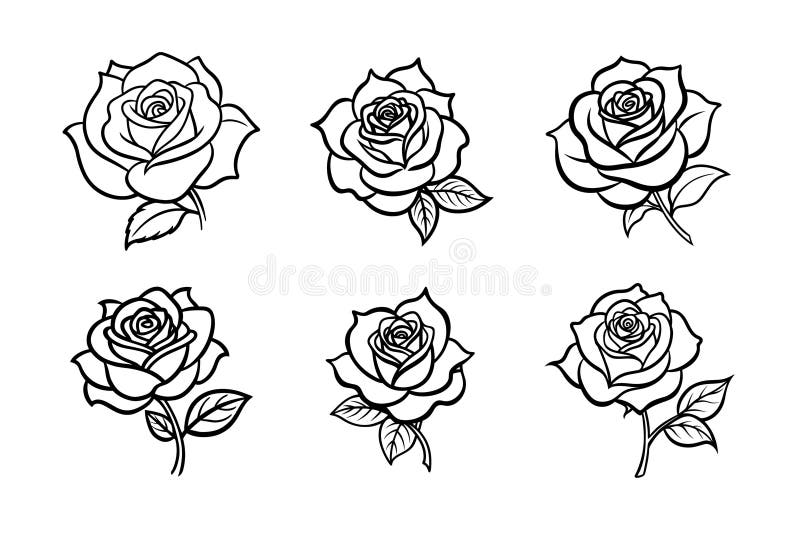 Flower Vector Line Art Stock Illustrations – 530,315 Flower Vector Line ...