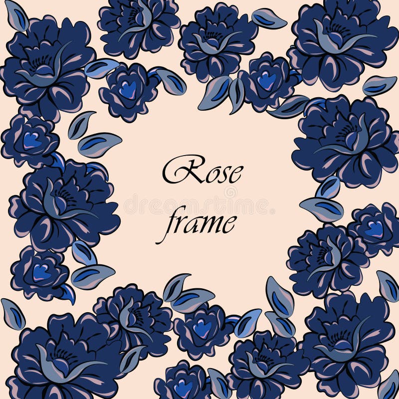 Rose flower vintage frame stock vector. Illustration of ceremony - 71742014