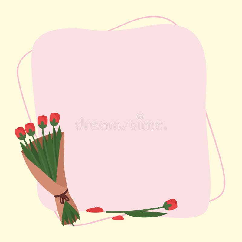 Rose flowers bouquet frame stock vector. Illustration of love - 265518545