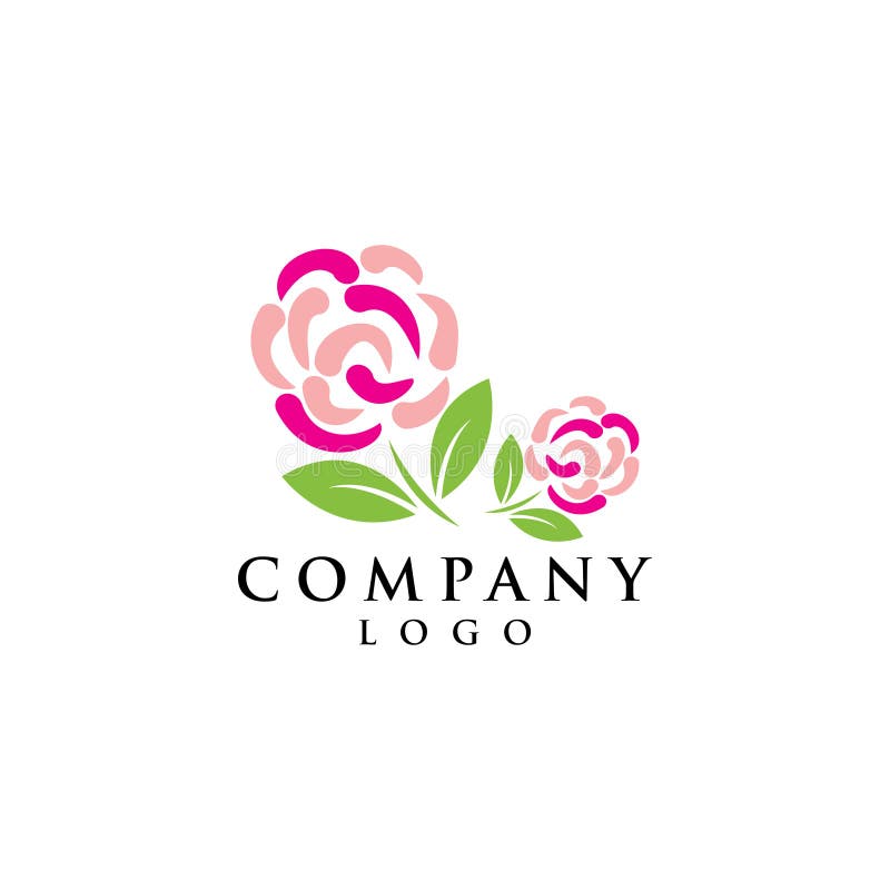 Rose Flowers Logo Design Vector Stock Vector - Illustration of file ...