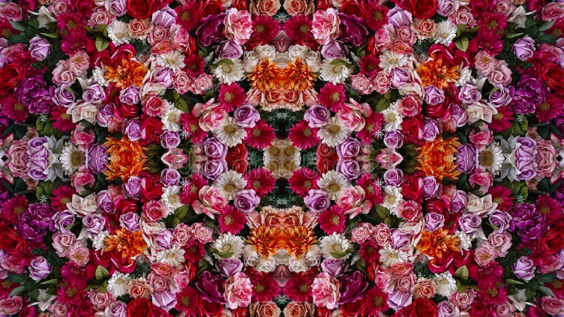 Rose Flowers Matrix Abstract Background Stock Illustration ...