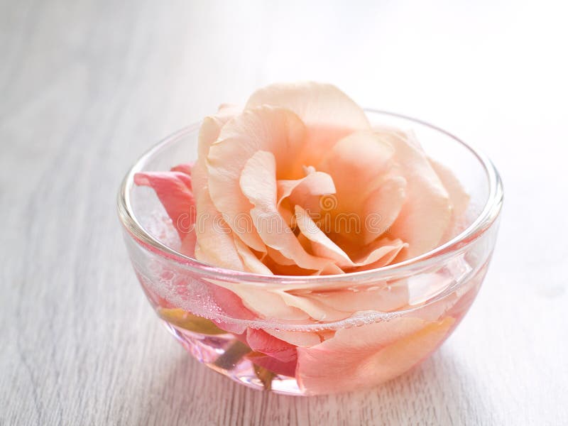 Rose flowers for spa stock image. Image of wood, glass - 37469639