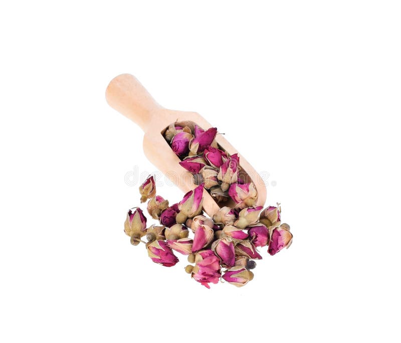 Rose Flowers Spice. Isolated on White Background Stock Image - Image of ...