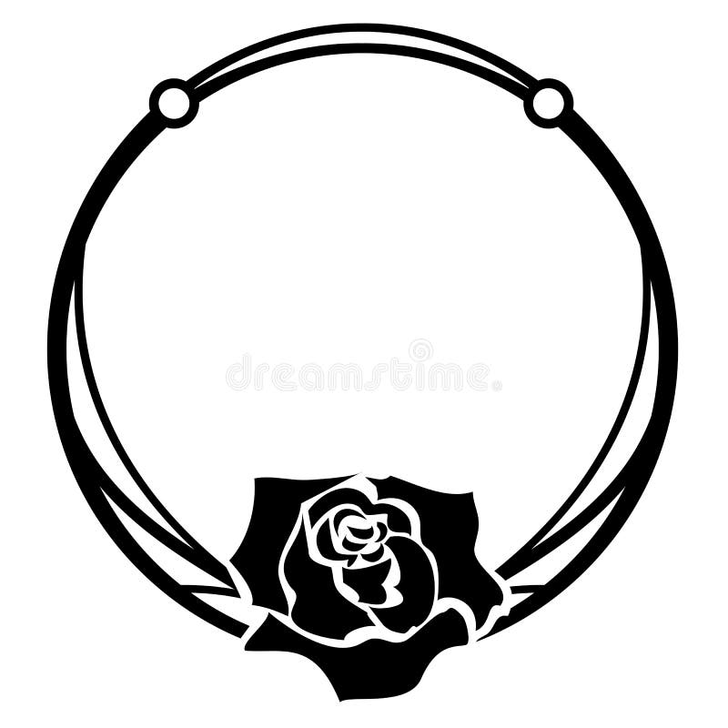 Rose frame stock vector. Illustration of floral, white - 40171265