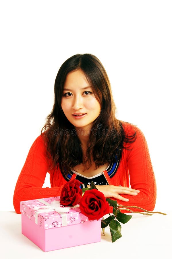 Rose girl stock photo. Image of beauty, pretty, holiday - 12451848