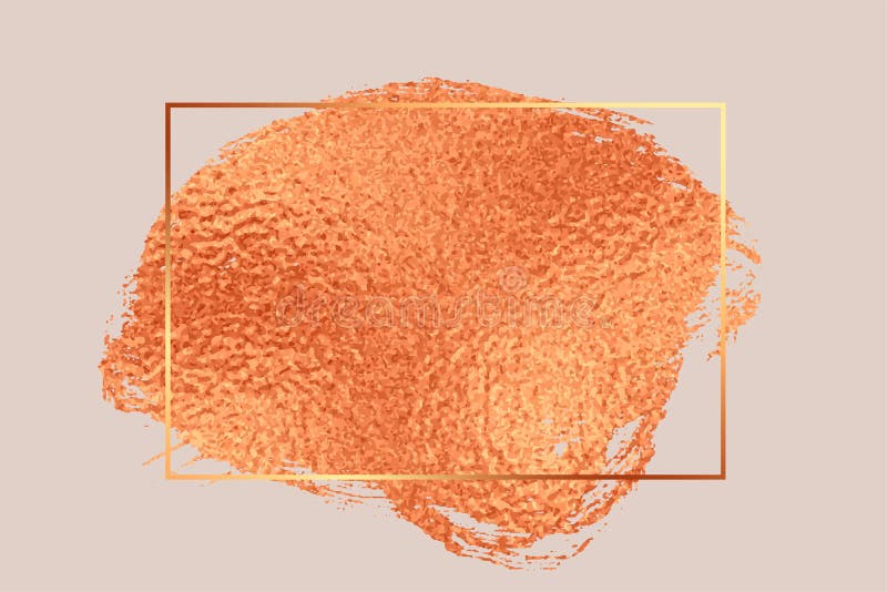 Rose Gold or Copper Color Foil Texture Frame Background Stock Vector ...