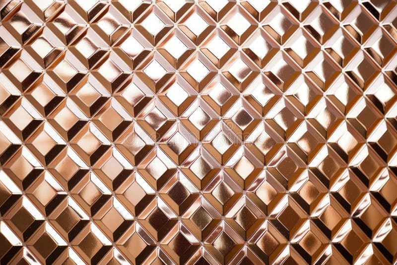 Rose Gold Diamond Plate in Soft Light Stock Image - Image of luxury ...
