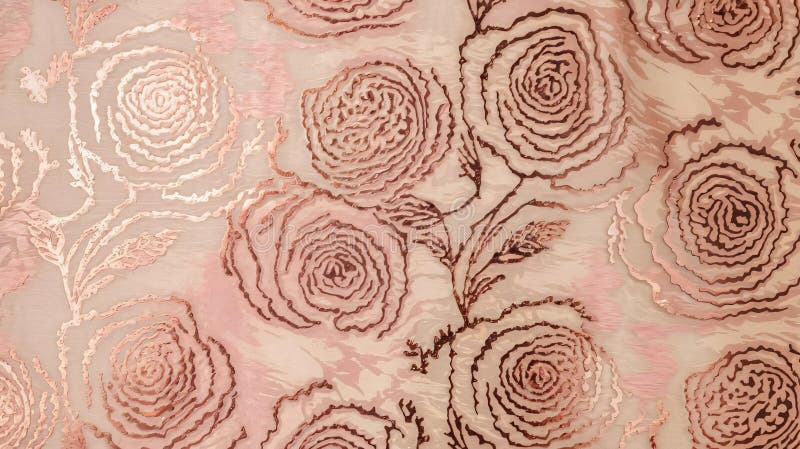 Rose Gold Floral Fabric Texture, Elegant Blush High Quality Image Stock ...