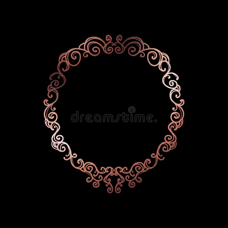 Rose Gold Frame decorativa ilustración del vector. Ilustración de ...