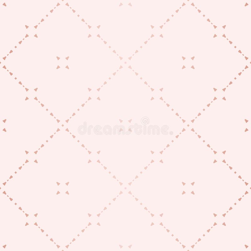 Rose Gold Geometric Seamless Pattern. Subtle Vector Ornament with Thin ...