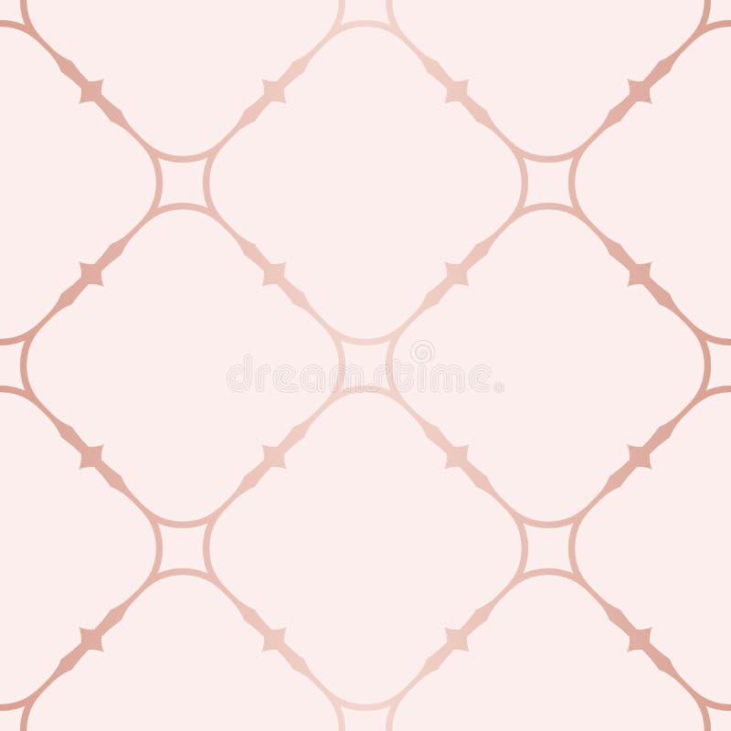 Rose Gold Geometric Seamless Pattern. Texture with Copper Lines, Square ...