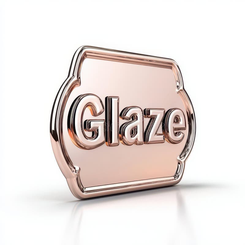 Rose Gold Glaze Sign stock illustration. Illustration of shadow - 341310547