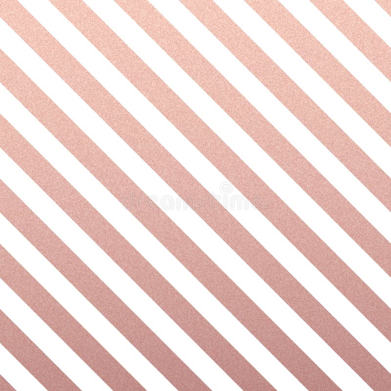 Rose Gold Glittering Diagonal Lines Pattern on White Background. Stock ...