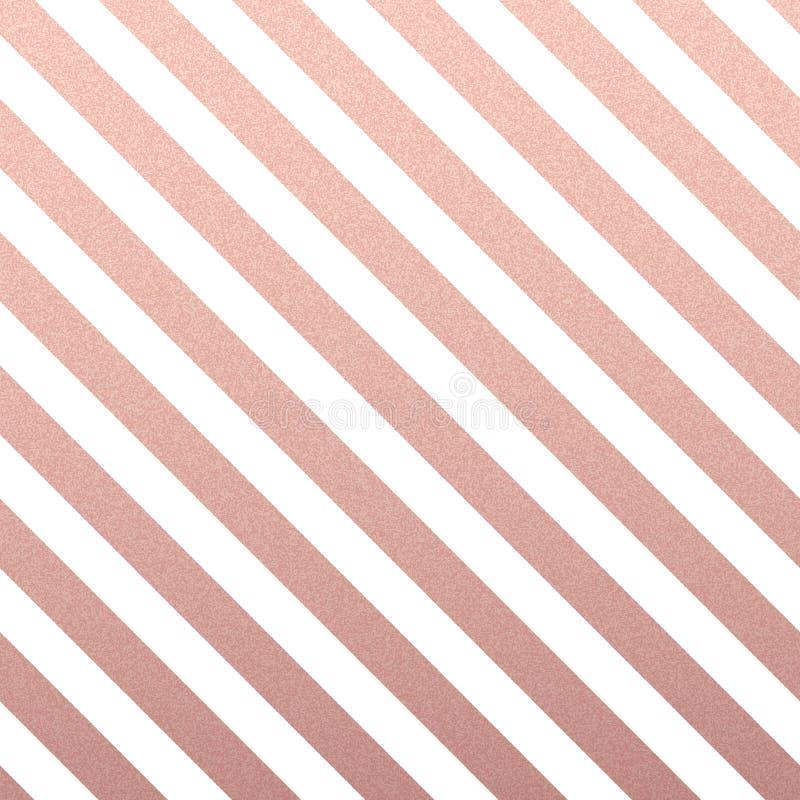 Rose Gold Glittering Diagonal Lines Pattern on White Background. Stock ...