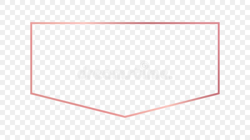 Rose gold glowing frame stock vector. Illustration of border - 264869786