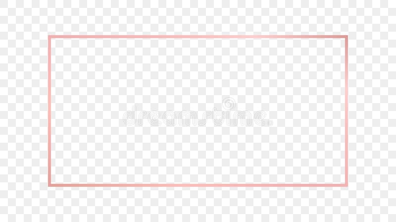 Rose Gold Glowing Rectangular Shape Frame Stock Vector - Illustration ...