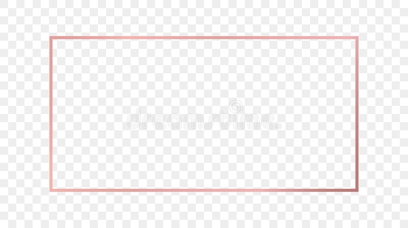 Rose Gold Glowing Rectangular Shape Frame Stock Vector - Illustration ...