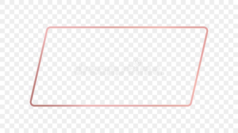 Rose Gold Glowing Rounded Rectangular Shape Frame Stock Vector ...