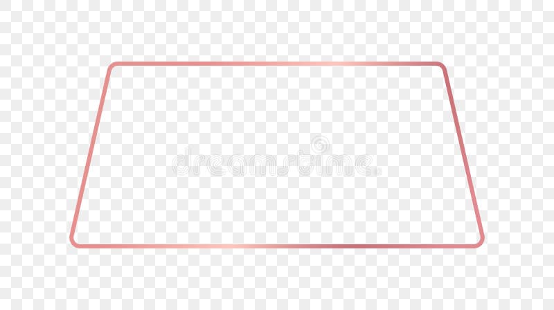 Rose Gold Glowing Rounded Trapezoid Shape Frame Stock Vector ...
