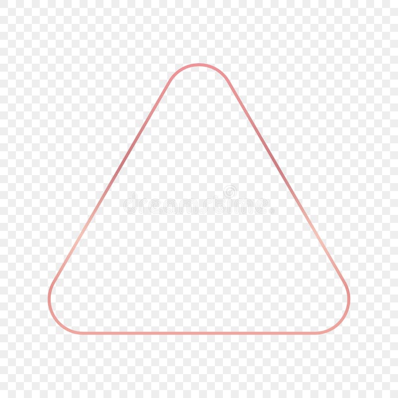 Rose Gold Glowing Rounded Triangle Frame Stock Vector - Illustration of ...
