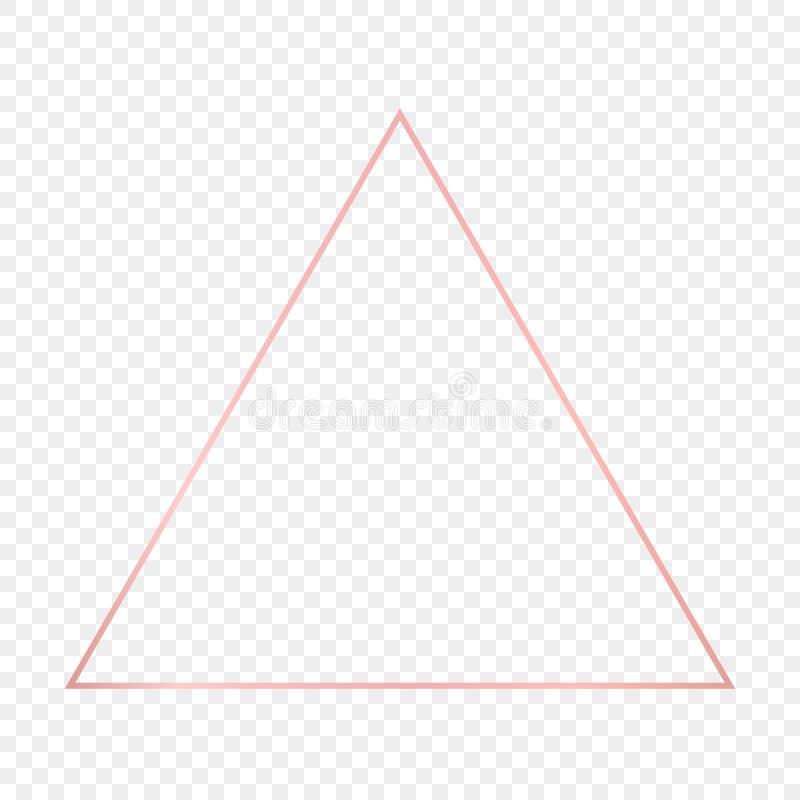 Rose Gold Glowing Triangle Frame Stock Vector - Illustration of peach ...