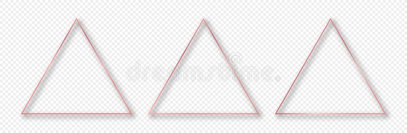 Rose Gold Glowing Triangle Frame Stock Vector - Illustration of pink ...