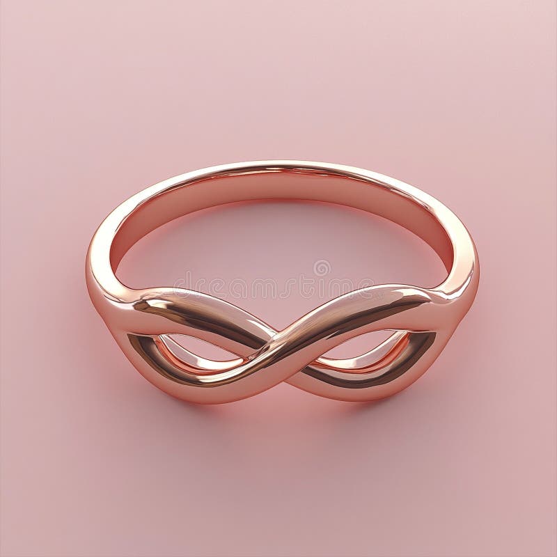 Rose Gold Infinity Ring. Generated with Ai Stock Illustration ...