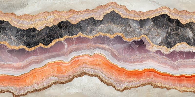 Rose Gold, Lavender Agate and Peach Onyx Geode Texture on Crystal ...