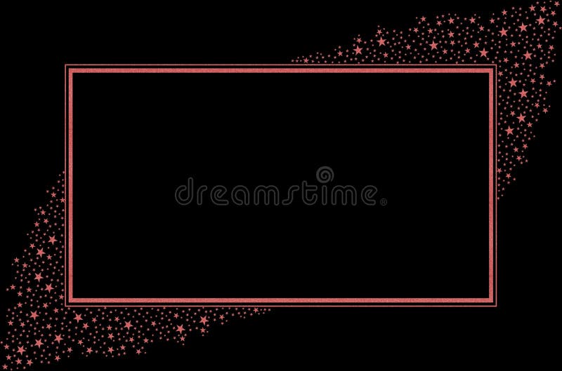 Rose Gold Peach Square or Rectangular Frame with Rose Gold Star ...