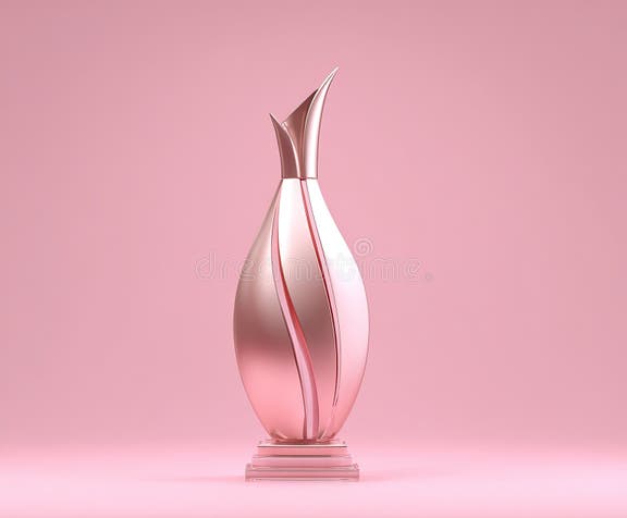 Rose Gold Perfume Bottle stock illustration. Illustration of glass ...
