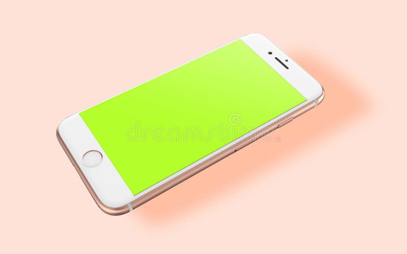 Rose Gold Phone Mockup Perspective Mockup Stock Illustration ...