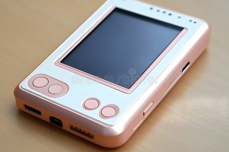 Rose Gold Retro Handheld Device Stock Illustration - Illustration of ...