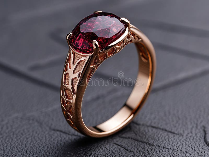 Rose Gold Ring Red Stone Center Stock Photos - Free & Royalty-Free ...