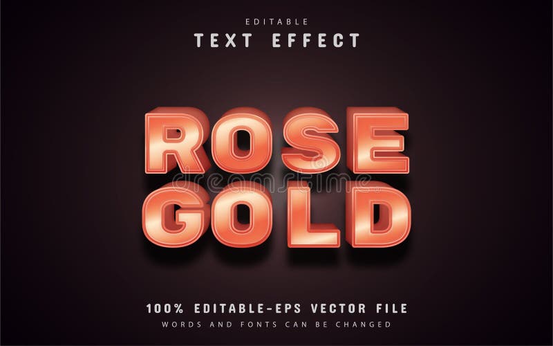 Rose Gold Text Effect Stock Illustrations – 292 Rose Gold Text Effect ...