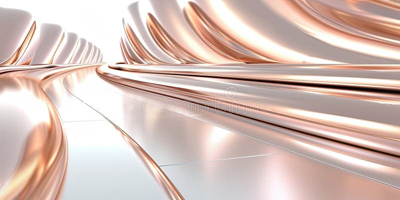 Rose Gold Waves Forming a Luxurious and Elegant Abstract Visual Texture ...