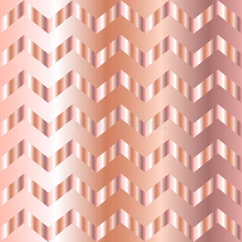 Rose Golden Metal Gradient Chevron Pattern Background Stock Vector ...