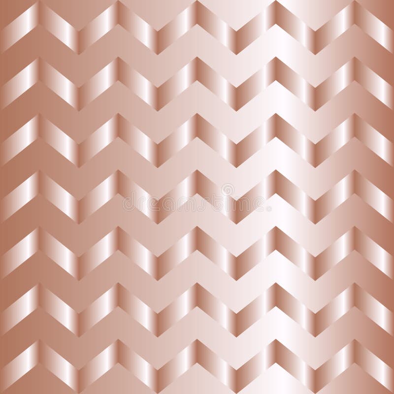 Rose Golden Metal Gradient Chevron Pattern Background Stock Vector ...
