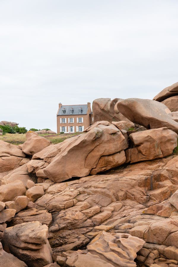 Rose granite coast stock photo. Image of natural, stone - 135546568