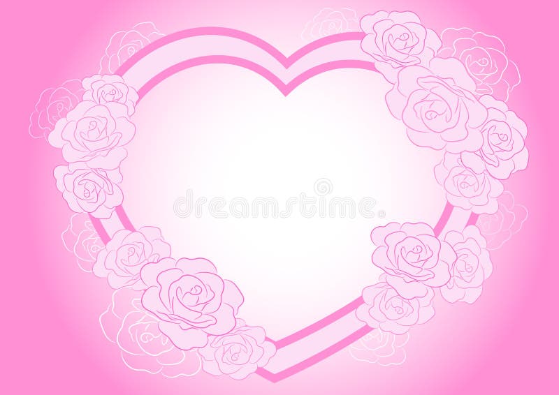 Rose heart frame stock vector. Illustration of natural - 12426669