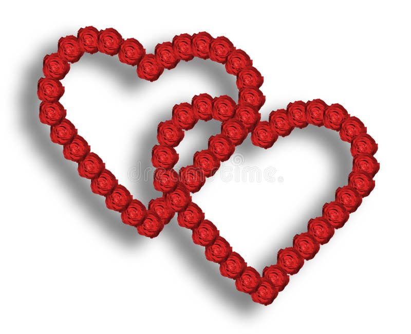 Rose hearts stock illustration. Illustration of romantic - 3995476