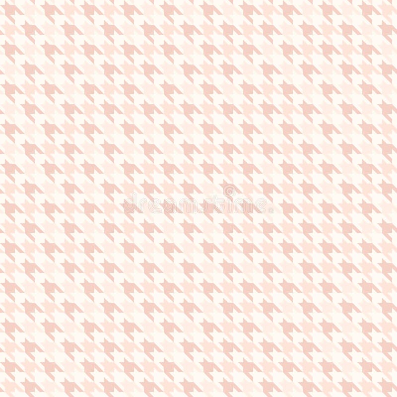 Rose Houndstooth Pattern. Seamless Vector Stock Vector - Illustration ...