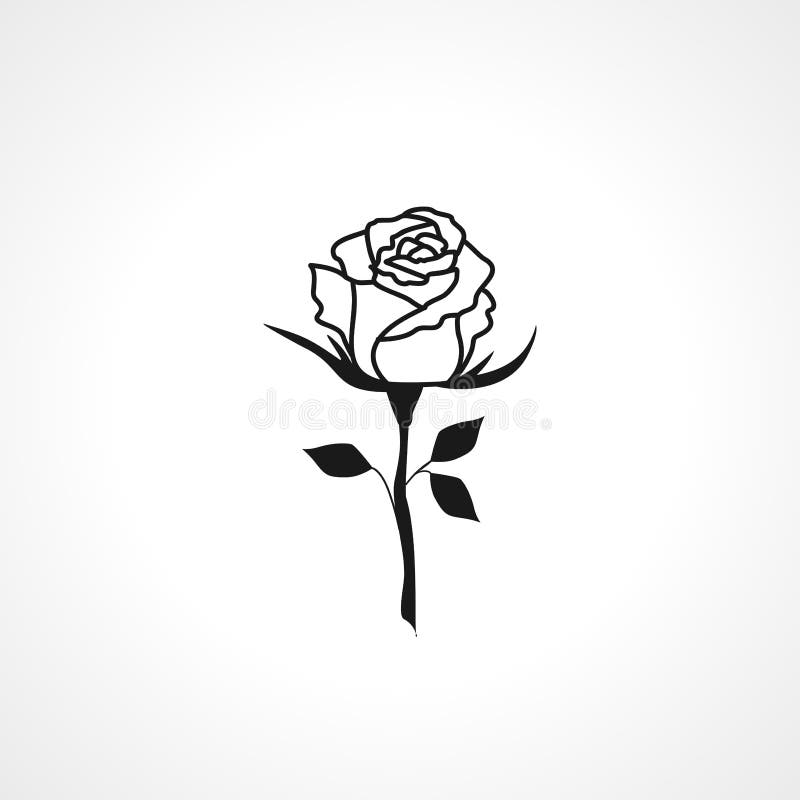 Rose Icon. Rose Flower Vector Icon. Rose Flower Isolated Icon Stock ...