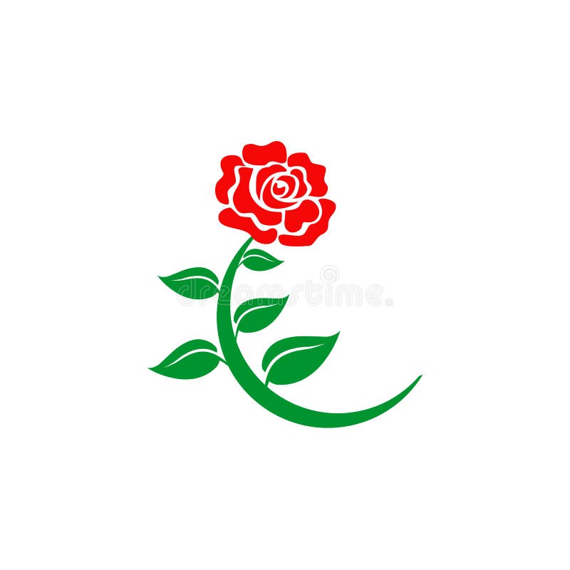 Rose Icon Logo Design Vector Template Stock Vector - Illustration of ...