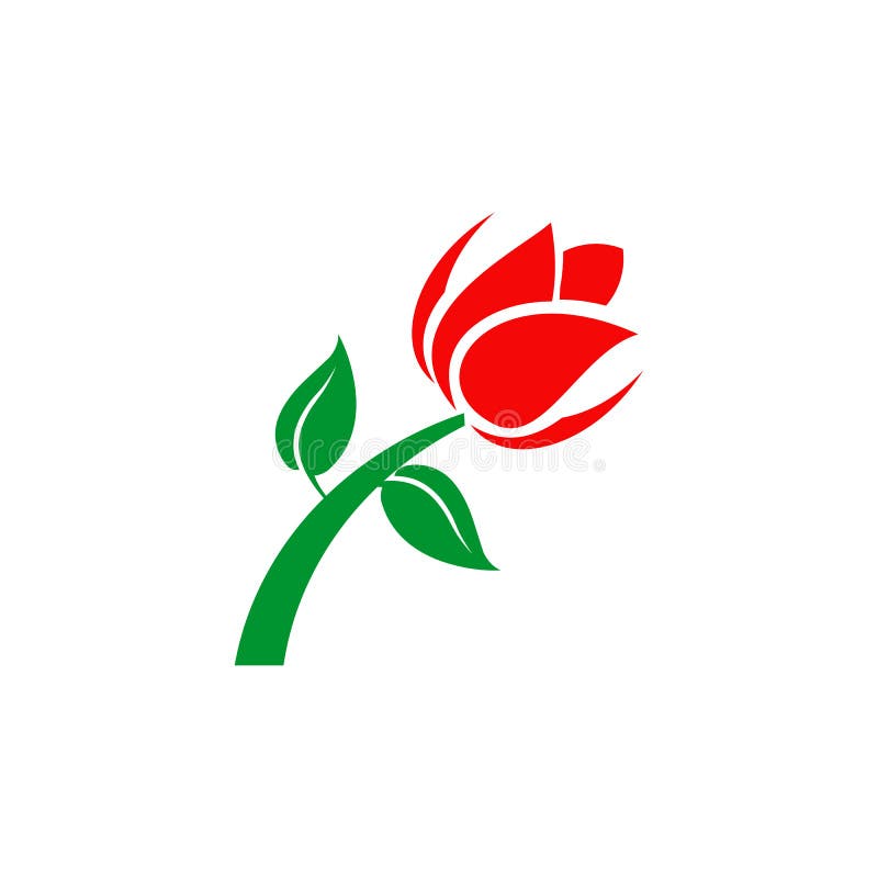 Rose Icon Logo Design Vector Template Stock Vector - Illustration of ...