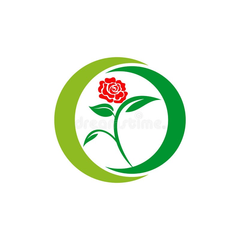 Rose Icon Logo Design Vector Template Stock Vector - Illustration of ...