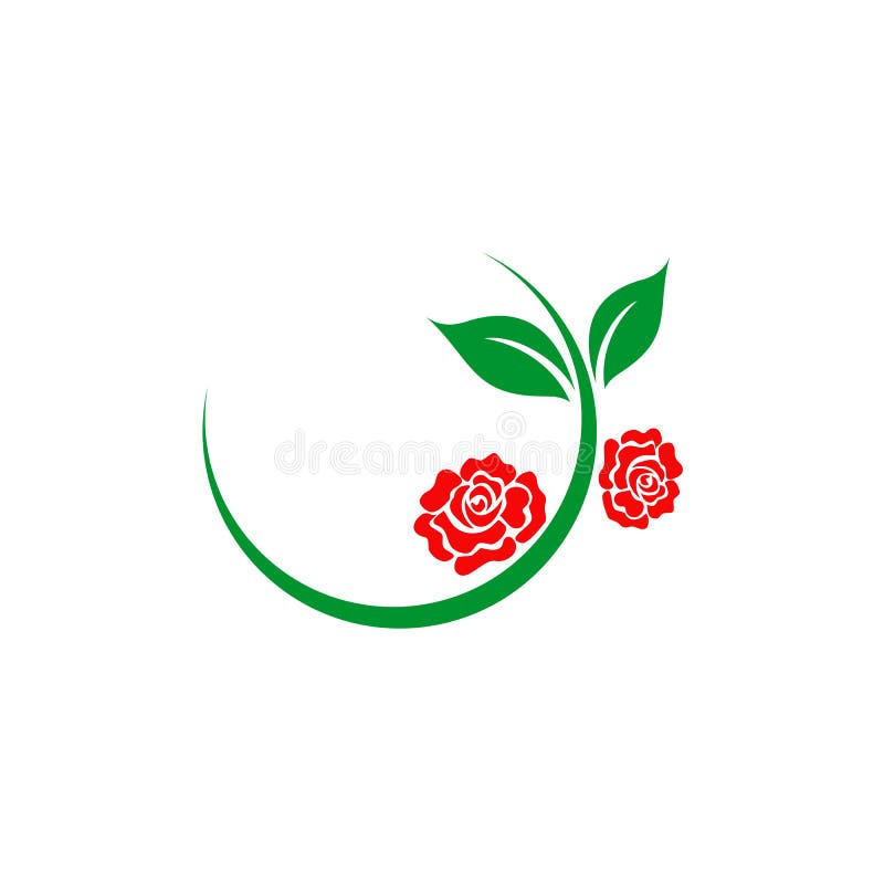 Rose Icon Logo Design Vector Template Stock Vector - Illustration of ...
